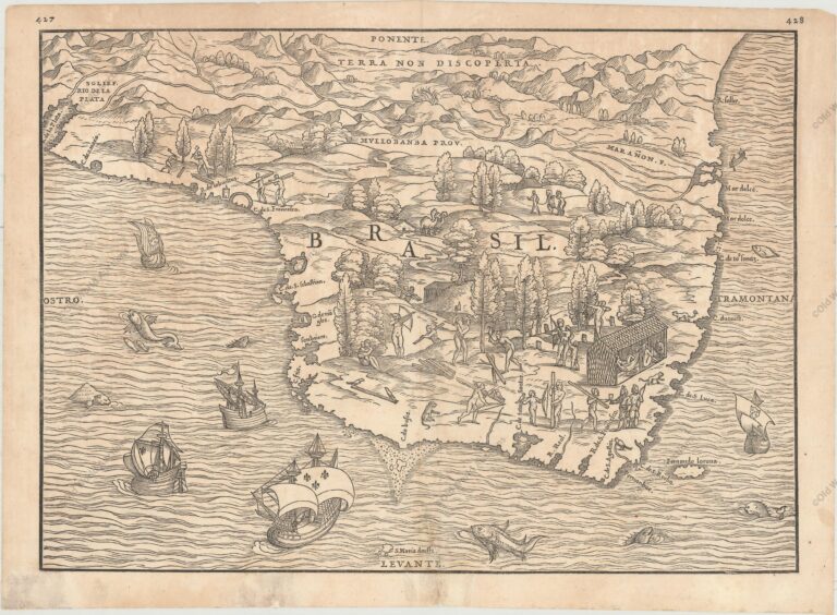 Historical maps showing the territorial development of Brazil